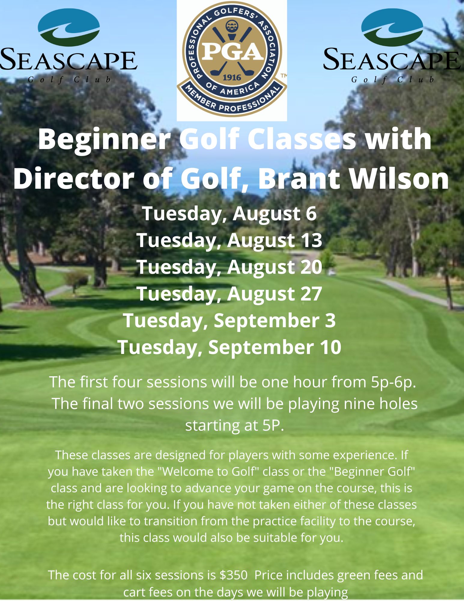 Lessons and Coaching Programs – Seascape Golf Club – Aptos, CA