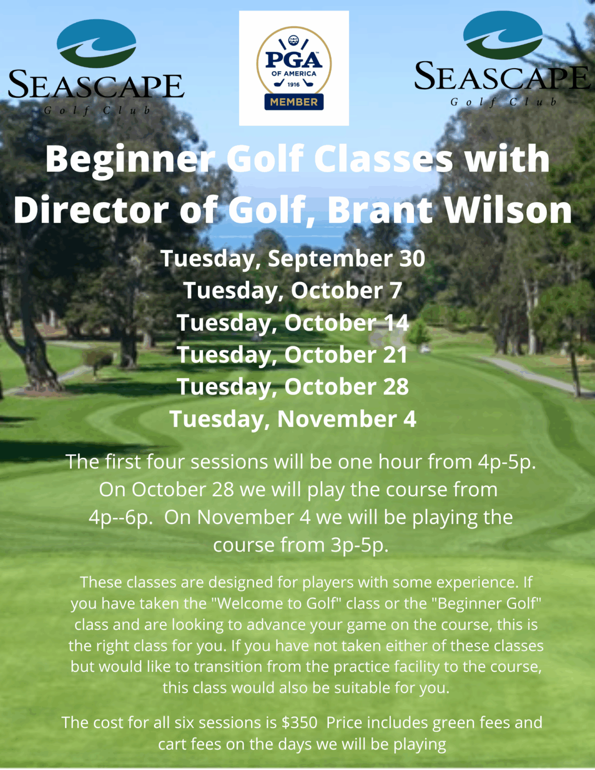 Lessons and Coaching Programs – Seascape Golf Club – Aptos, CA